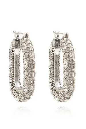 ALLSAINTS Crystal Embellished Hoop Earrings