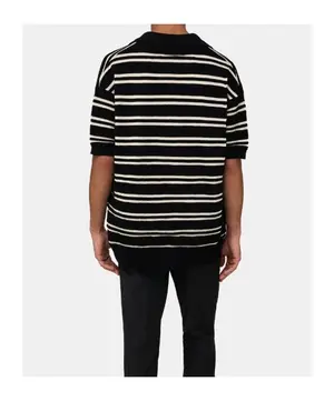 Amiri Ma Stripe Knit Ss Polo Shirt