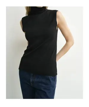 TOTEME Fine Knit Sleeveless Turtleneck Jumper