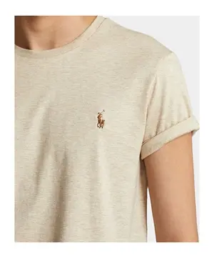 Polo Ralph Lauren Pony-embroidered Crewneck T-shirt - Beige