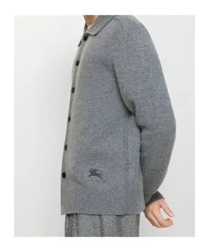 Burberry Ekd Intarsia-knit Buttoned Cardigan
