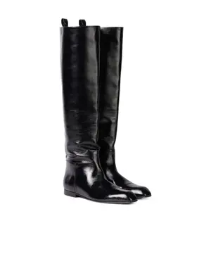 Khaite Colt Leather Knee-high Boots - Black