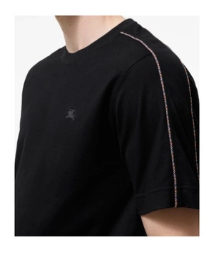 Burberry Check Piping Crewneck T-shirt