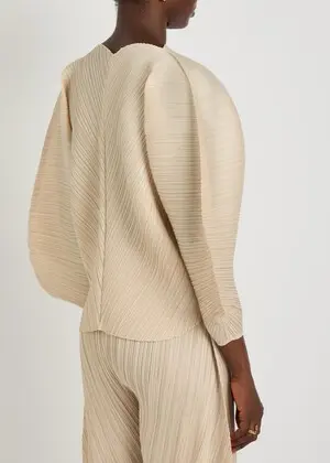 Issey Miyake Pleated Sculpted Woven Top