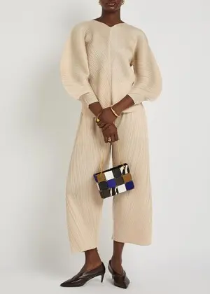 Issey Miyake Pleated Sculpted Woven Top