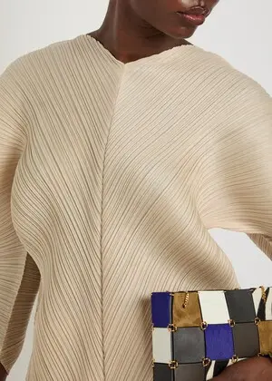 Issey Miyake Pleated Sculpted Woven Top