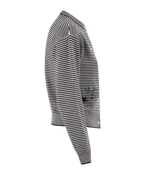 Max Mara Striped Cardigan With Applique Detail - Navy Blue
