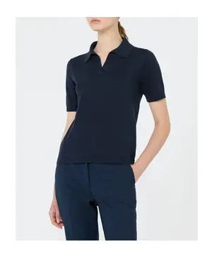 Max Mara Short-sleeved Polo Shirt - Black