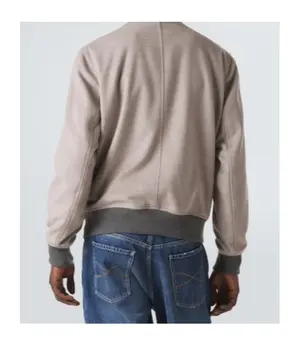 Brunello Cucinelli Cashmere-trimmed Wool Bomber Jacket