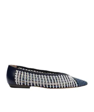 Veronica Beard Bancroft Woven Leather Ballet Flats