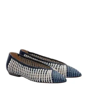 Veronica Beard Bancroft Woven Leather Ballet Flats
