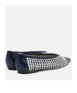 Veronica Beard Bancroft Woven Leather Ballet Flats