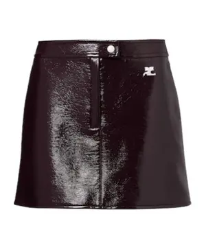 COURREGES Cotton-blend Miniskirt - Black