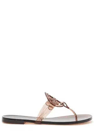 Tory Burch Miller Logo Jelly Sandals - Brown