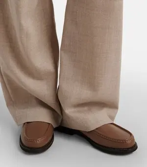 Brunello Cucinelli Monili Leather Loafers