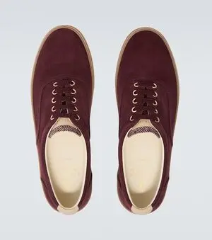 Brunello Cucinelli Leather-trimmed Suede Sneakers