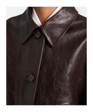 Balenciaga Oversized Leather Car Coat