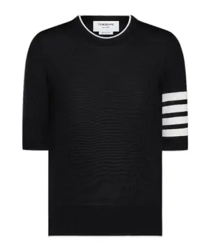 Thom Browne 4-bar Short-sleeve T-shirt - Black