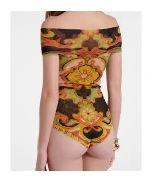 Etro Printed Off-shoulder Bodysuit