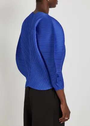 Issey Miyake Pleated Sculpted Woven Top