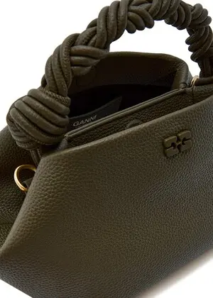 GANNI Bou Small Grained Leather Top Handle Bag