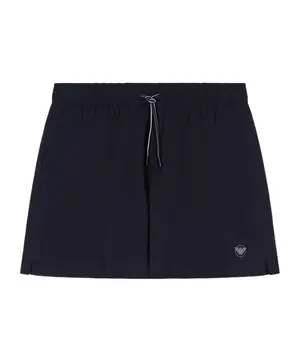 Emporio Armani Drawstring Label Shorts - Blue
