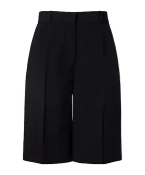 TOTEME High-rise Bermuda Shorts - Black