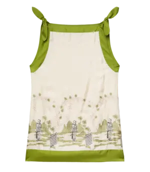 DÔEN Billie Silk Twill Mini Dress With Tennis Embroidery