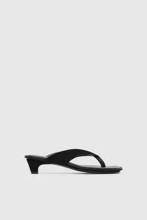 ST. AGNI Suede Opanka Heel - Black
