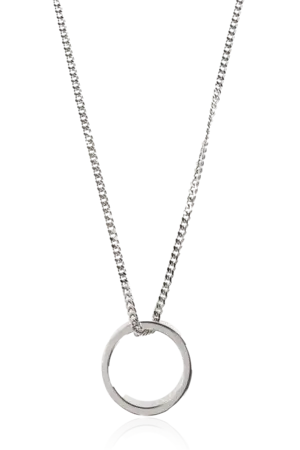 MAISON MARGIELA Tone Brass Pendant Necklace - Silver