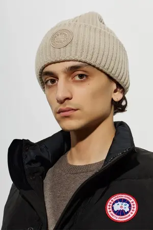 Canada Goose Wool Beanie With Logo Patch