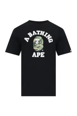 A BATHING APE T-shirt With Logo - Black