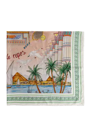 Casablanca Silk Scarf With Print - Multicolour