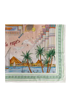 Casablanca Silk Scarf With Print Multicolour