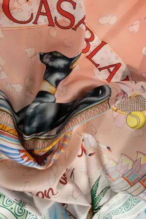 Casablanca Silk Scarf With Print - Multicolour