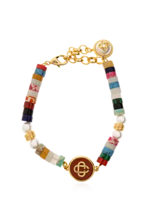 Casablanca Beaded Bracelet With Multi-colored Stones And Faux Pearls - Multicolour