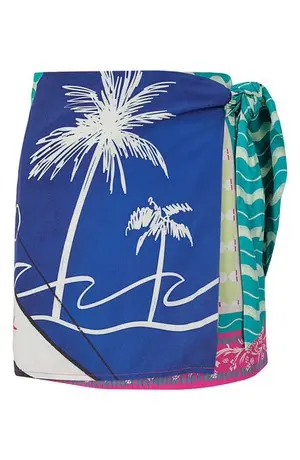 Agua Bendita Ziara Alina Print Sarong Cover-up Skirt - Multicolor