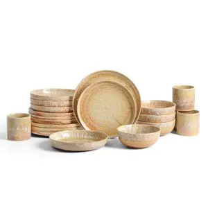 MOMENI Hanami Stoneware 20-piece Dinnerware Set - Beige