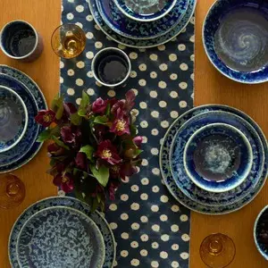 MOMENI Hanami Stoneware 20-piece Dinnerware Set - Blue