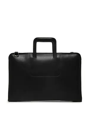 KORCHMAR Jackson Zippered Leather Briefcase - Black
