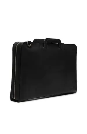 KORCHMAR Jackson Zippered Leather Briefcase - Black