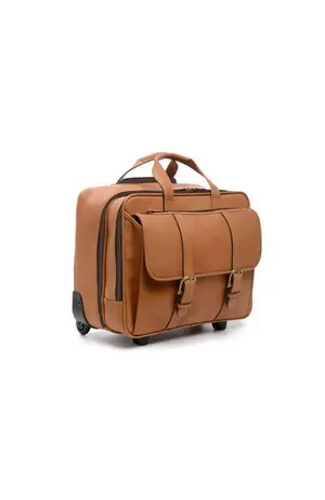 KORCHMAR Kenton Wheeled Leather Travel Briefcase