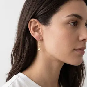 SPERO LONDON Sterling Heart Earrings - Gold