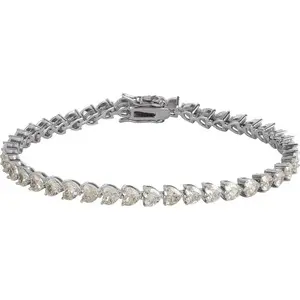 SPERO LONDON Sterling Heart Tennis Bracelet - Silver