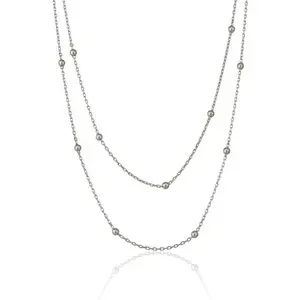 SPERO LONDON Spero London Dorissa Multicolour Sterling Silver Beaded Double Necklace Silver