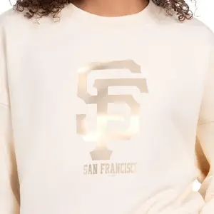 STARTER San Francisco Giants Pastels Boxy Fleece Sweatshirt By - Cream