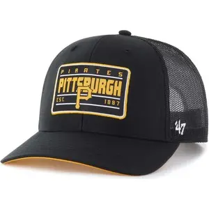 '47 Pittsburgh Pirates Hardline Trucker Adjustable Hat - Black
