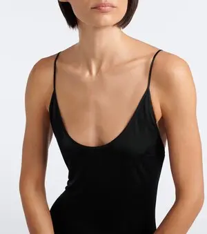 Saint Laurent Jersey Maxi Dress - Black