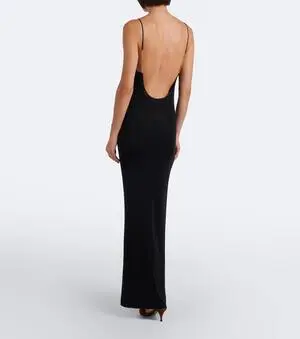 Saint Laurent Jersey Maxi Dress - Black