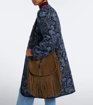 Etro Pony Medium Suede Shoulder Bag